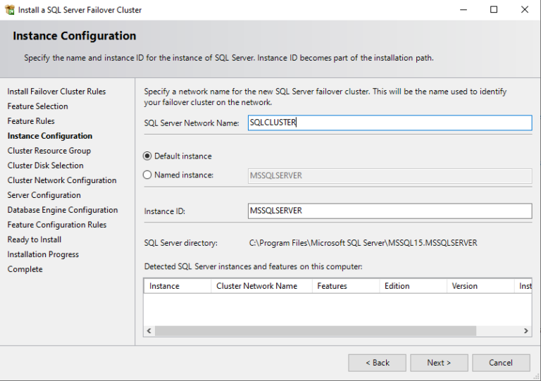 Step By Step Ms Sql Database Cluster Configuration Using Sql 2019 On 1027